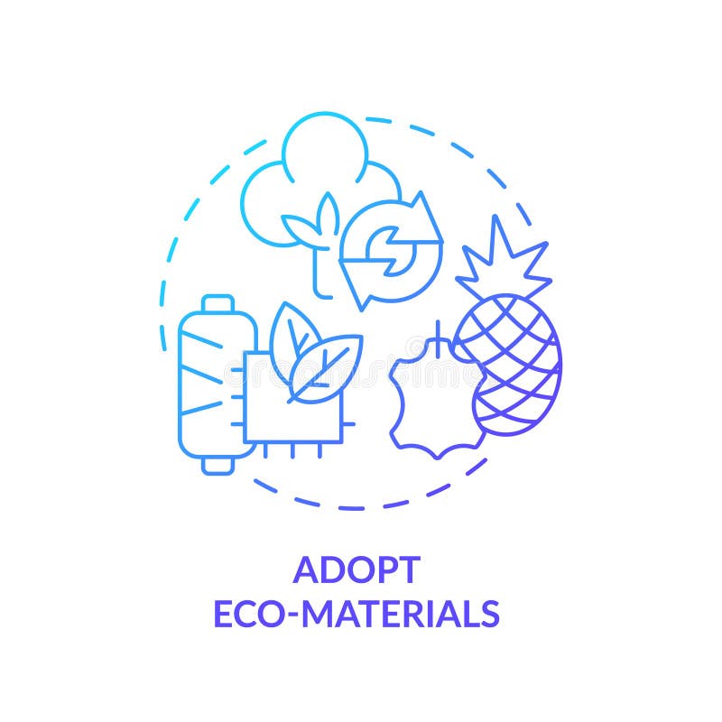 2D Thin Line Gradient Icon Adopt Eco Materials Concept Stock Vector ... 2D Thin Line Gradient Icon Adopt Eco Materials Concept Stock Vector ...