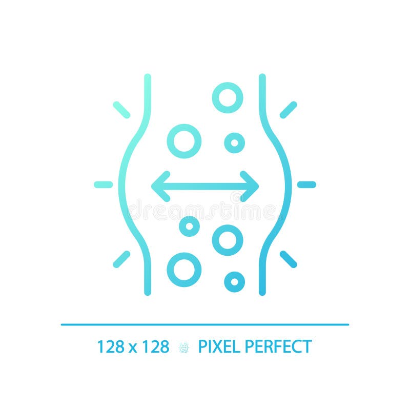 2D Thin Line Gradient Metabolic Imbalance Icon Stock Vector - Illustration of design, process ...