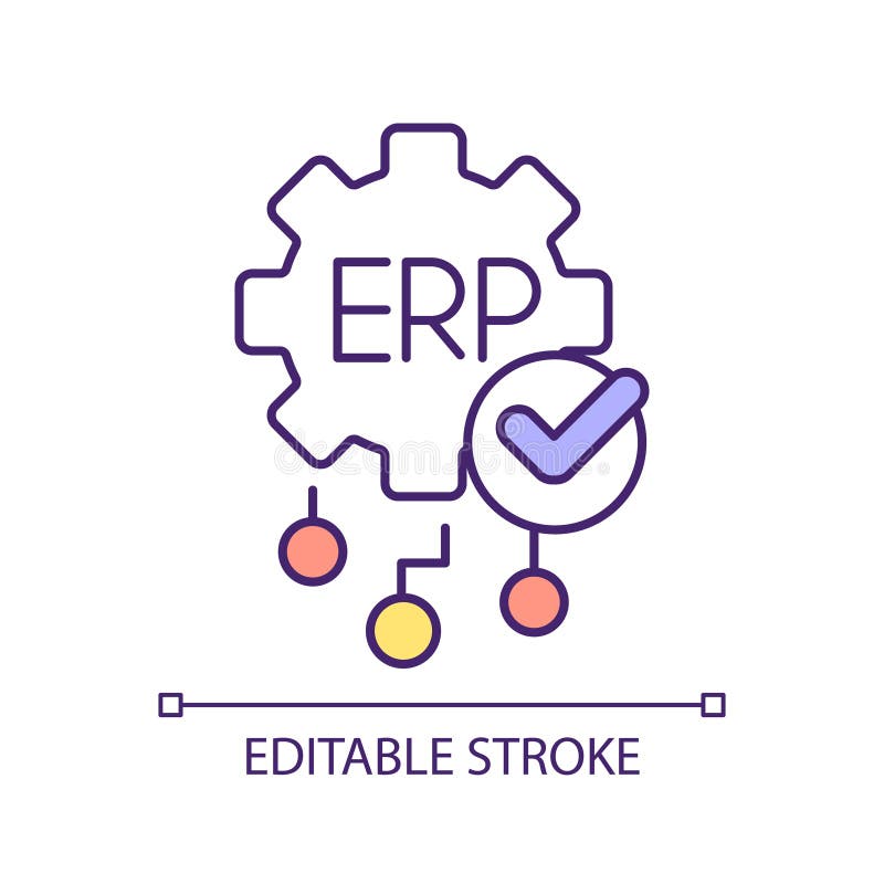 2D Thin Line Multiple Data Sets Colorful Time Icon Stock Vector ...