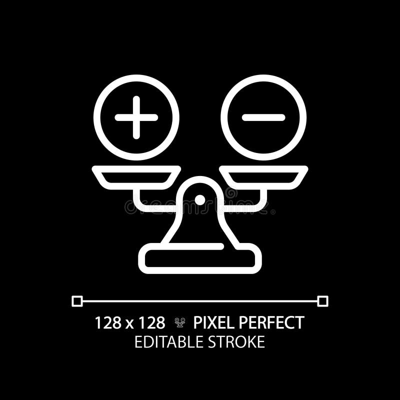 Plus Minus Decision Scale Stock Illustrations – 83 Plus Minus Decision ...