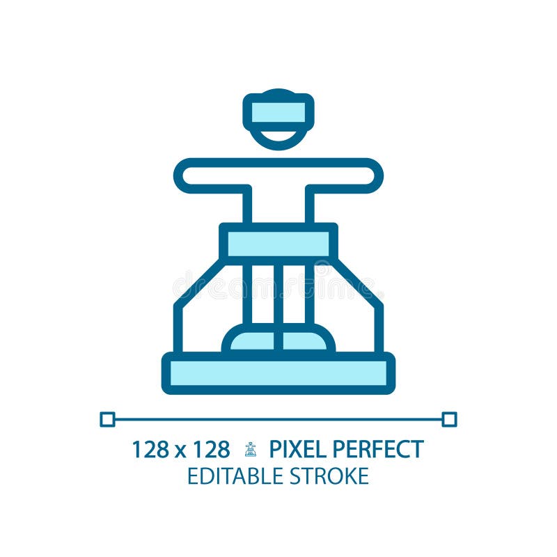 2D Thin Linear Blue Hologram Icon Stock Vector - Illustration of ...