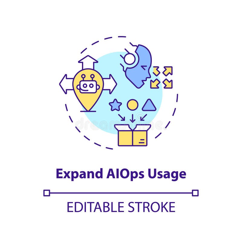 2D Thin Linear Colorful Expand AI Ops Usage Icon Stock Vector ... 2D Thin Linear Colorful Expand AI Ops Usage Icon Stock Vector ...