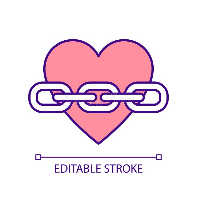 2D Thin Linear Denial in Codependency Icon Stock Vector - Illustration ...