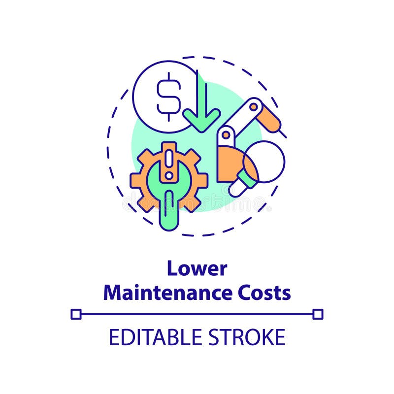 Reduce Maintenance Cost Icon Vector for Graphic Design, Logo, Website ...