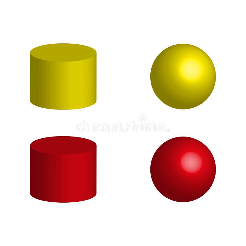 3d Three-dimensional Figures. Geometric Element. Vector Illustration ...