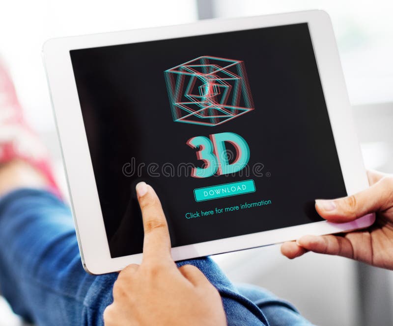 3D Three Dimensional Futuristic Display Modern Concept Stock Image ...