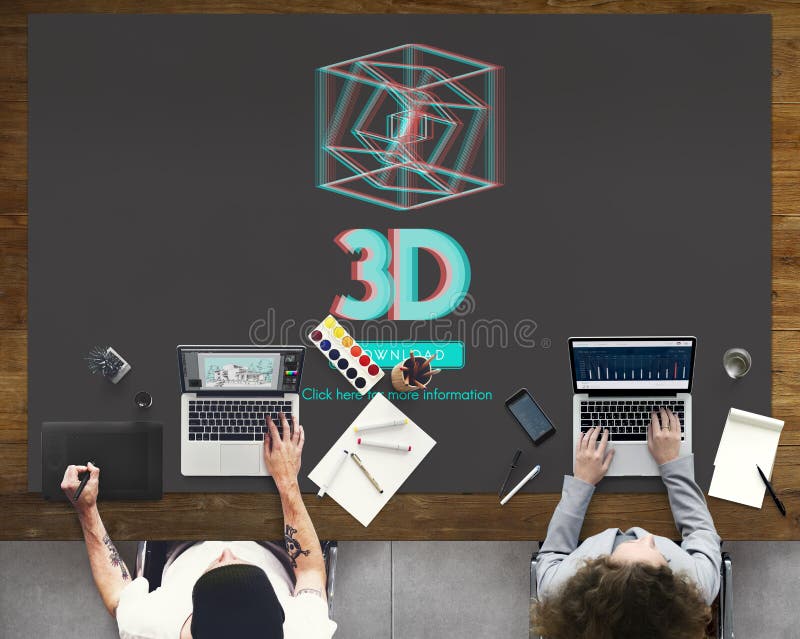 3D Three Dimensional Futuristic Display Modern Concept Stock Image ...