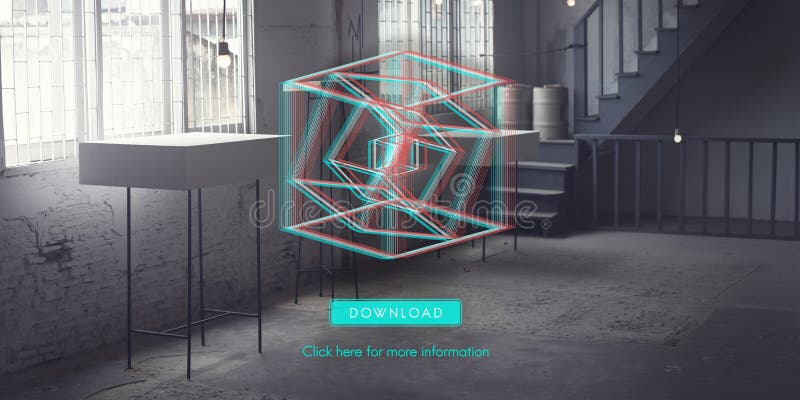 3D Three Dimensional Futuristic Display Modern Concept Stock Image ...