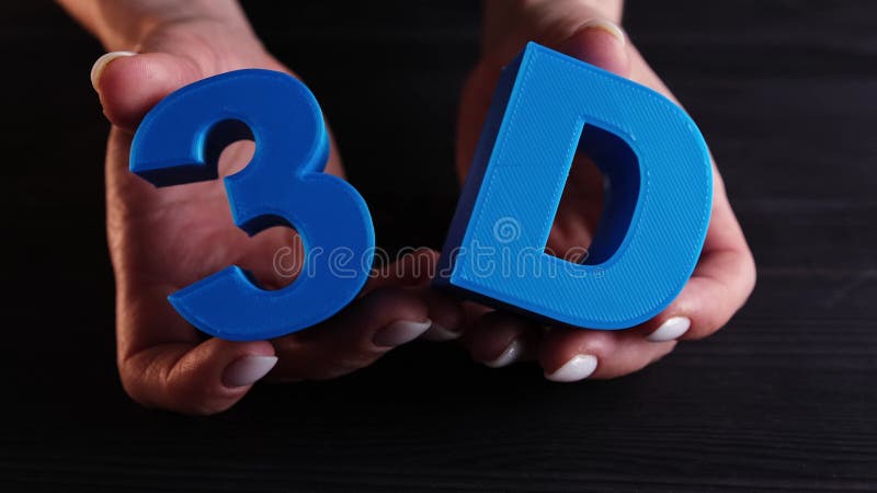 3D Three-Dimensional Letters Printed with 3D Printer Stock Footage ...