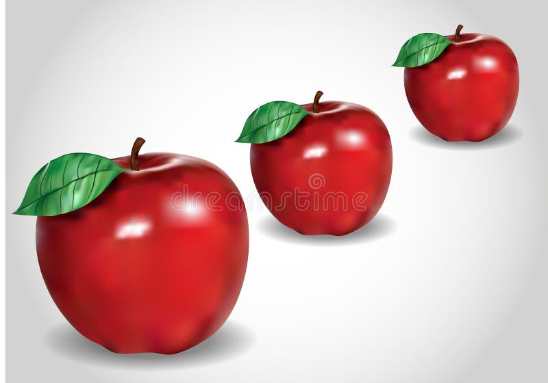 3d three red apple stock vector. Illustration of marbles - 57898560