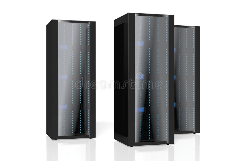 Three Servers Icon, Outline Style Stock Vector - Illustration of line ...