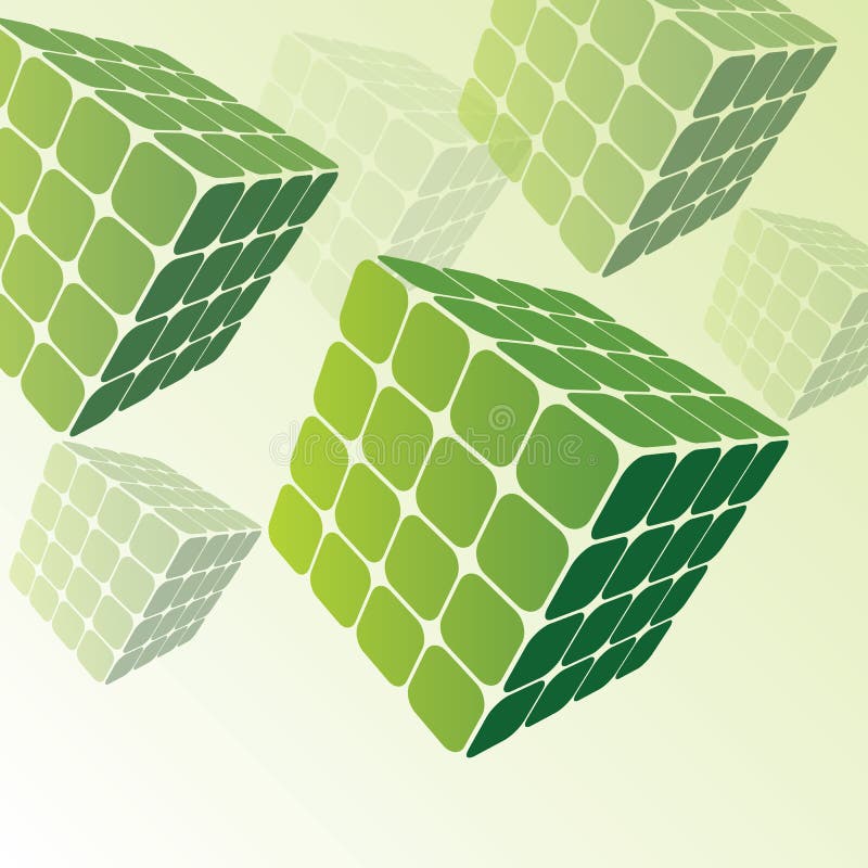 A Three Sided Cube Puzzle Box with a Globe in 3D Stock Vector ...