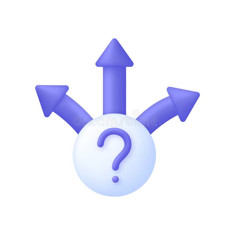 3D Three Way Direction Arrows Icon. Opportunity, Choice, Option ... 3D Three Way Direction Arrows Icon. Opportunity, Choice, Option ...
