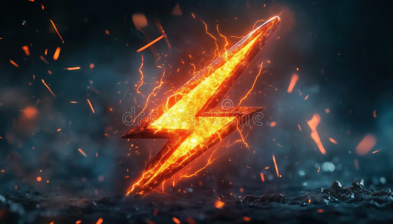 3d Thunder Bolt stock image. Image of current, shopping - 349201079