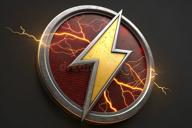 3D Thunderbolt Icon with Lightning and Energy Stock Illustration ...