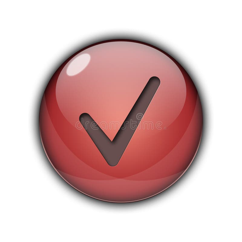 Tick Like Button Blue stock illustration. Illustration of hunting ...