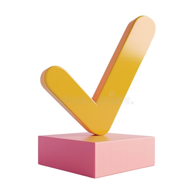 3D Tick Sign on Transparent Background - Ai Generated Stock ...