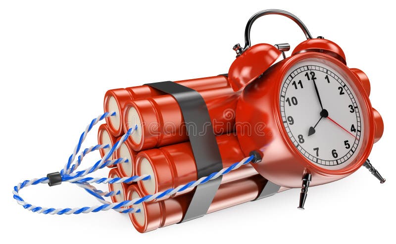 Bomb with timer stock illustration. Illustration of deadline - 20804456
