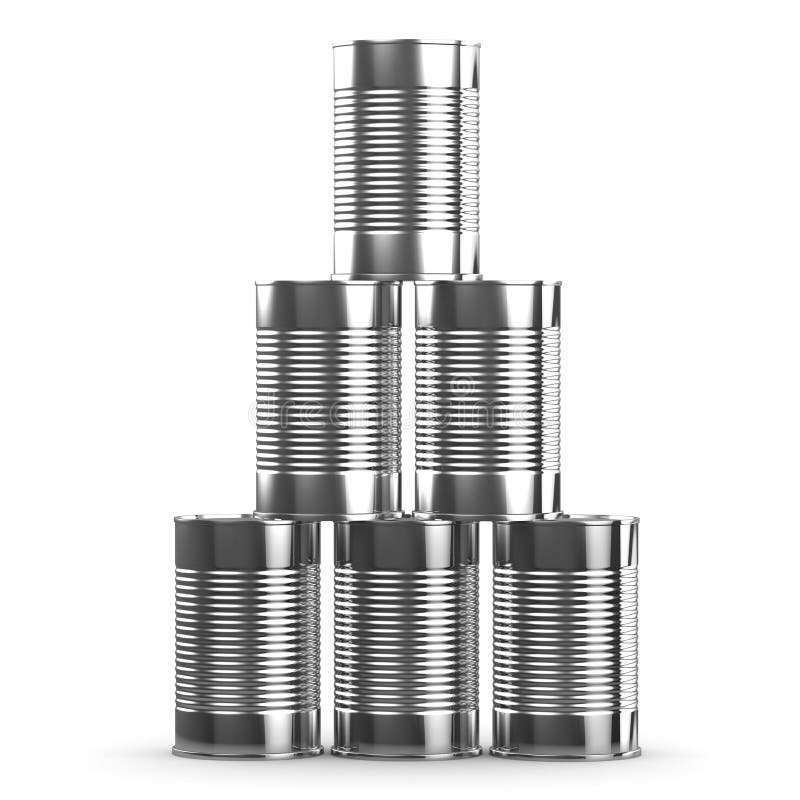 3d Tin cans stock illustration. Illustration of shop - 44755767