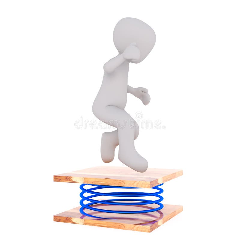Cartoon Bouncing Spring