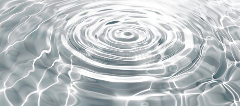 3D Top View of Clear Water Ripples with Natural Reflection - Abstract ...