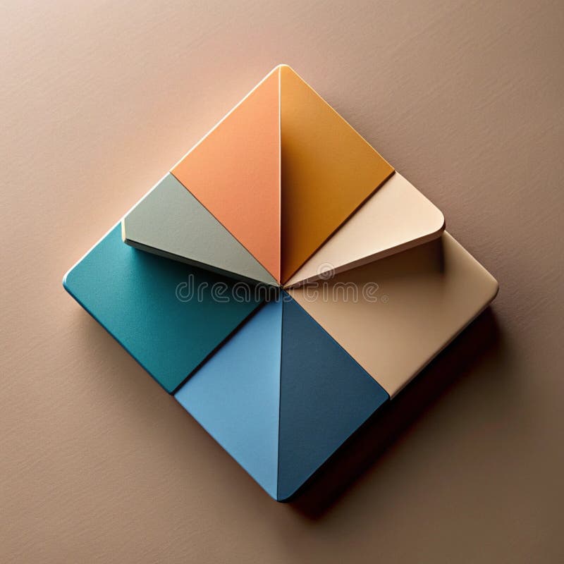 3D Top View Over Color Card Mockup Isolated on Transparent Background ...