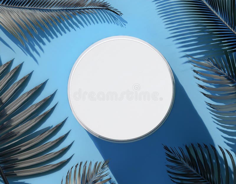 Blank Cylinder Frame for Mockup and Product Display - Top View Rendered ...