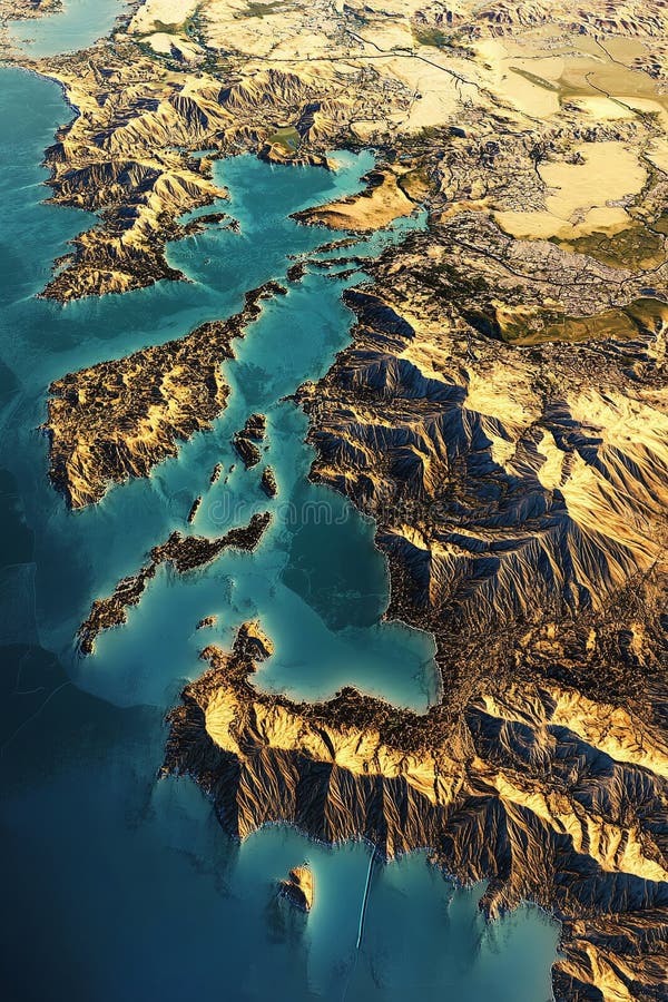 3D Topographical Map of a Coastal Region Created Using LiDAR Satellite ...