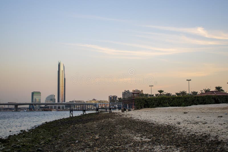 D1 Tower and Other Landmarks of Dubai. UAE Editorial Stock Photo ...