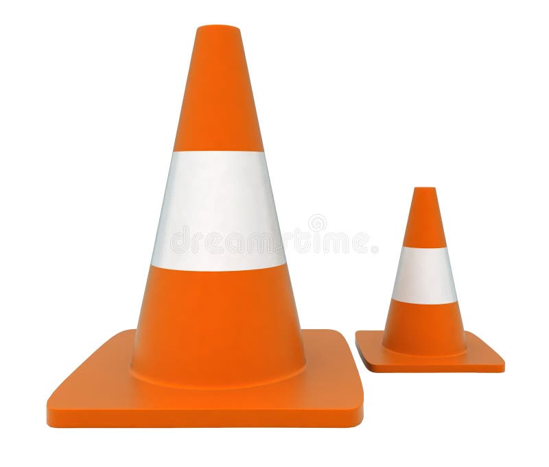 3d Traffic Cones Concept - 3d Render Stock Illustration - Illustration ...