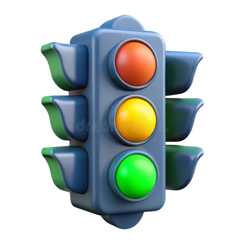3D Traffic Light Icon stock image. Image of transportation - 359739367