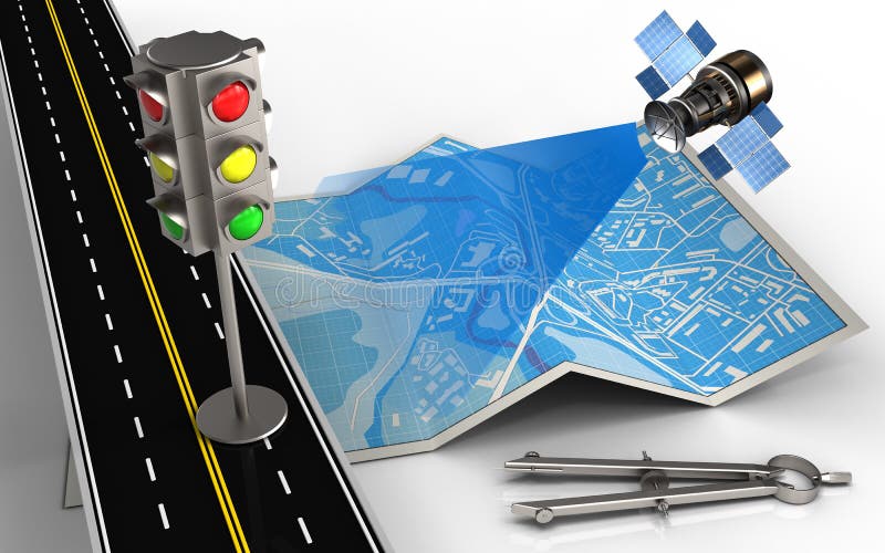 3d traffic light stock illustration. Illustration of communication ...