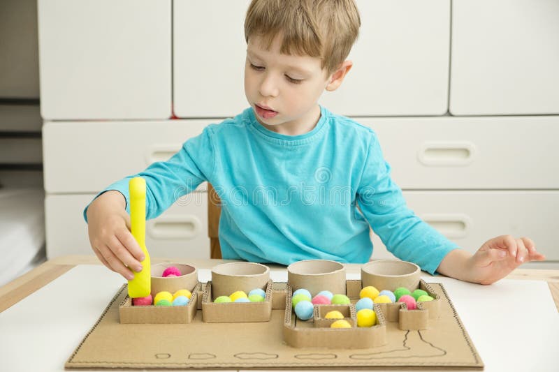 3D Train Board for Active Brain Exercise Game Made from Paper Core ...