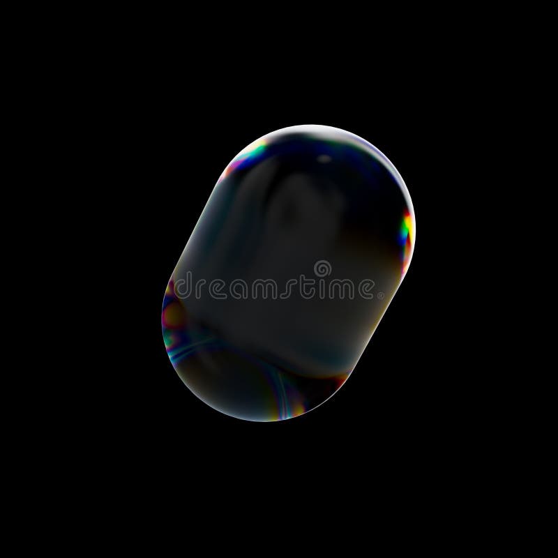 3d Transparent Glossy Capsule with Dispersion Effect. Rainbow Colors ...