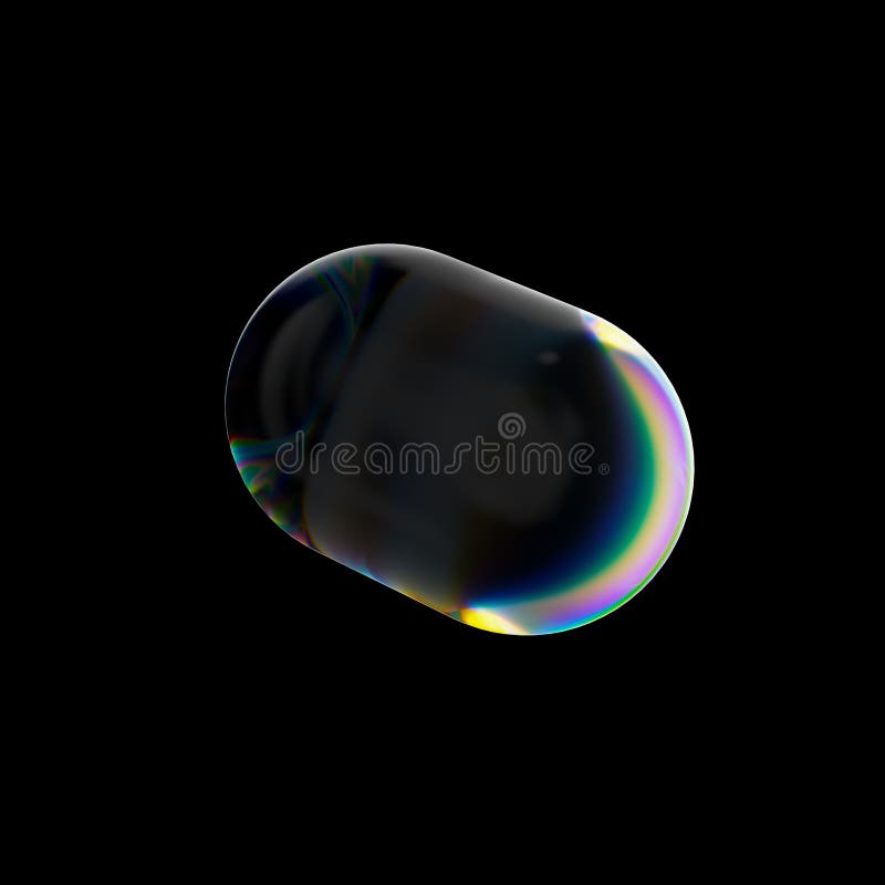 3d Transparent Glossy Capsule with Dispersion Effect. Rainbow Colors ...