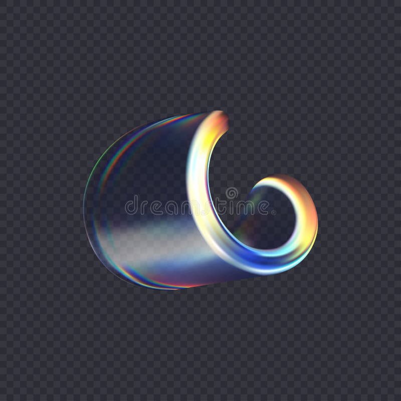 3d Transparent Glossy Geometric Objects with Dispersion Effect. Rainbow ...