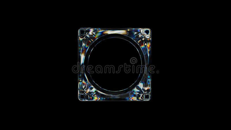 3d Transparent Rotating Glossy Cube with Holes with Dispersion Effect ...