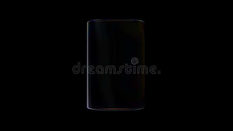 3d Transparent Rotating Glossy Tube with Dispersion Effect. Rainbow ...