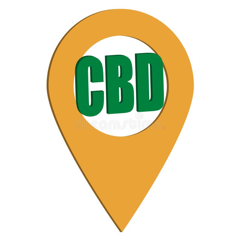 Location symbol CBD stock vector. Illustration of leaf - 173562262