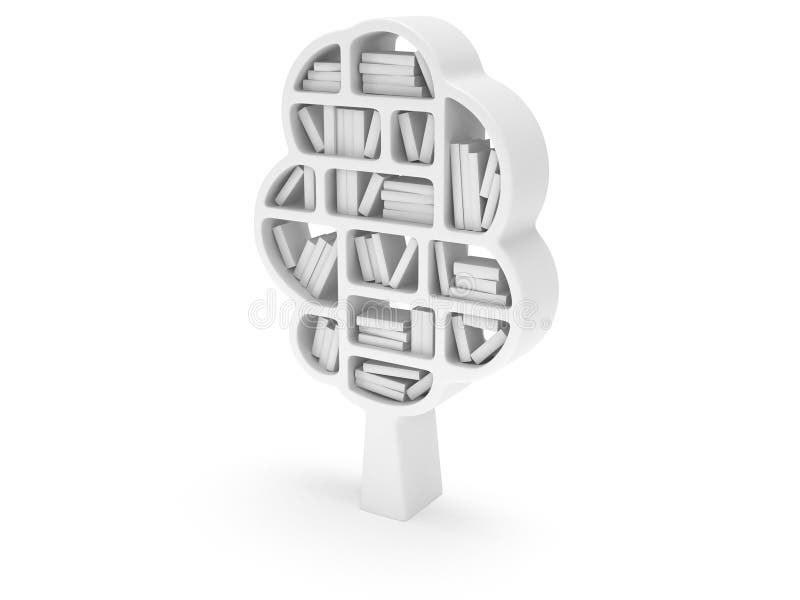 Tree Knowledge Bookshelf White Background Stock Illustrations – 84 Tree ...