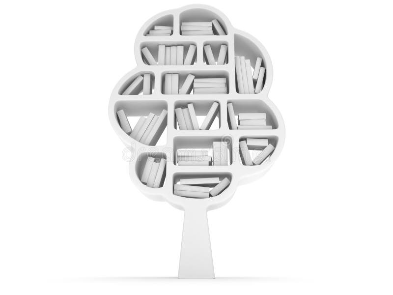 Tree Knowledge Bookshelf White Background Stock Illustrations – 84 Tree ...