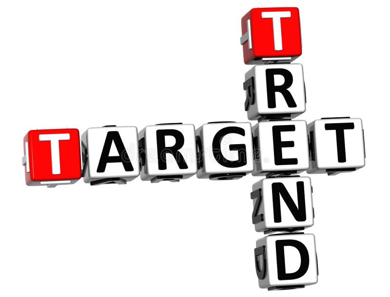 Target Trend Word Block on White Stock Illustration - Illustration of ...