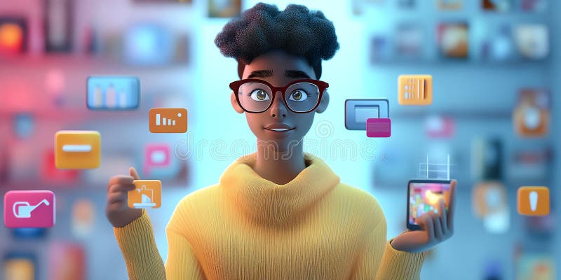 3D Trend Visuals Showing Commerce Driven by Influencers Via Social ...