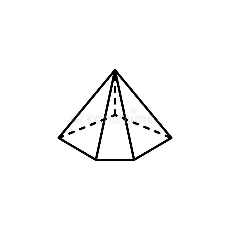 3d Triangle with Dashed Edges Icon. Element of Geometric Figure for ...