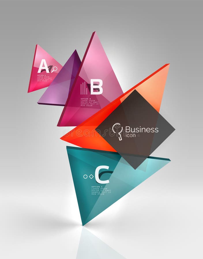 3d Triangle Modern Composition Stock Vector - Illustration of abstract ...