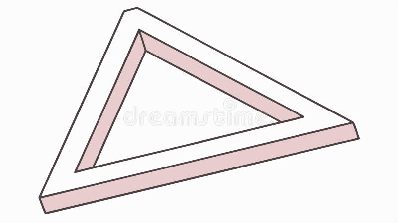 3D Triangle Outline, Geometric Shape Vector Design Generative AI Stock ...