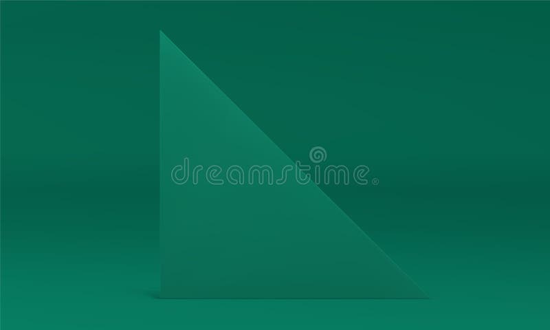 3d Triangle Wall Green Realistic Backdrop Promo Studio Interior Design ...