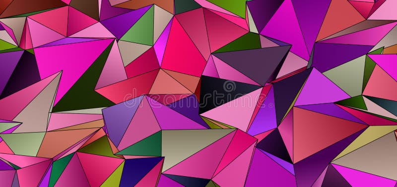 3d Triangles, Abstract Background. Design Wallpaper Stock Illustration ...