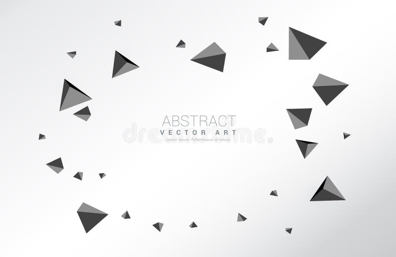 3d Triangles Frame Vector Background Stock Vector - Illustration of ...