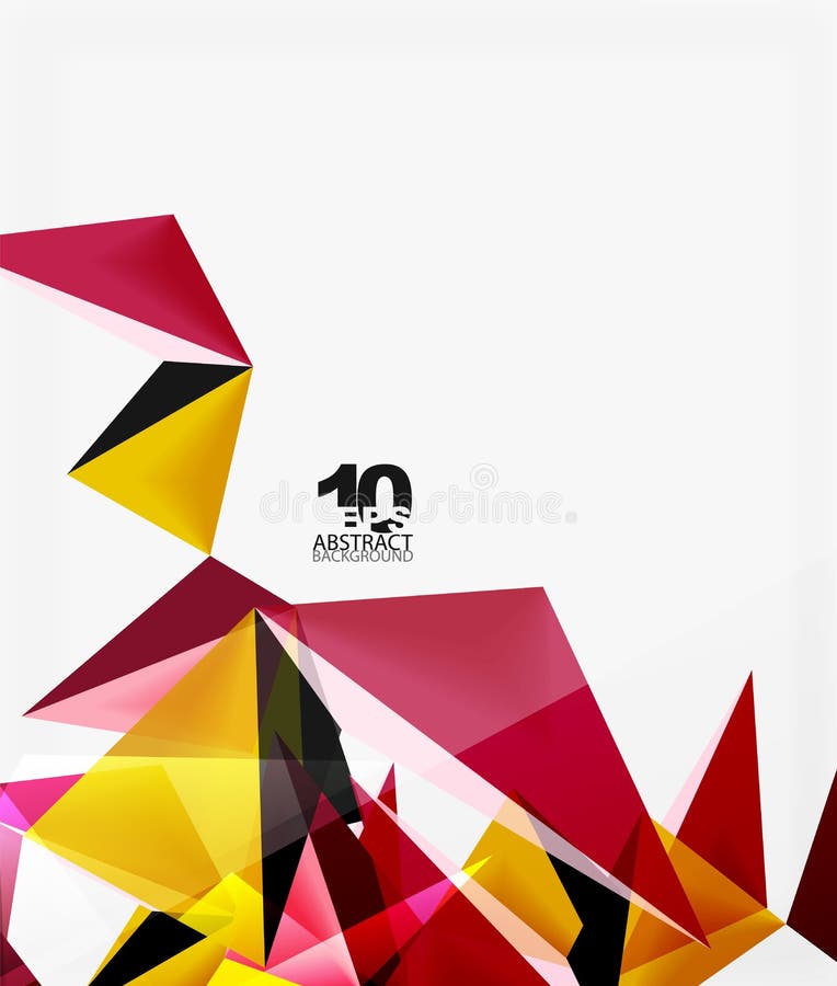 3d Triangles Geometric Vector Stock Vector - Illustration of glossy ...